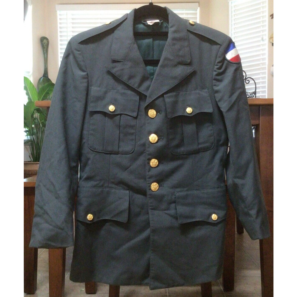 Used Army Military Service Uniform Mens 34xs Coat Bla… - Gem